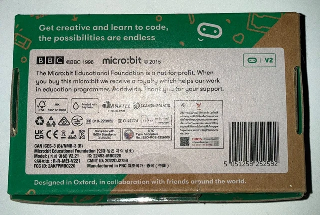 MICRO:BIT BBC MB V2 GO V2 Go - Complete Starter Kit New £12.94 ...