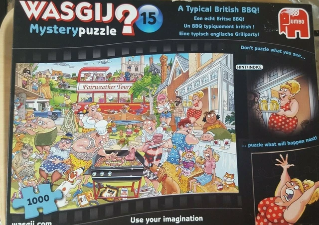 JUMBO WASGIJ NO 15 A Typical British Bbq 1000 Piece Jigsaw Puzzle jumbo-wasgij-no-15-a-typical-british-bbq-1000-piece-jigsaw-puzzle
