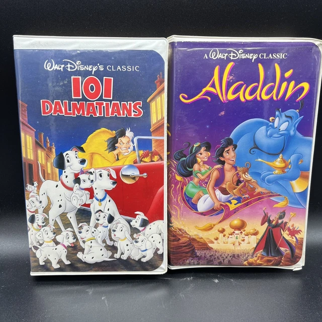 VHS ANIMATED 2-PACK Disney Black Diamond - 101 Dalmatians & Aladdin £8. ...