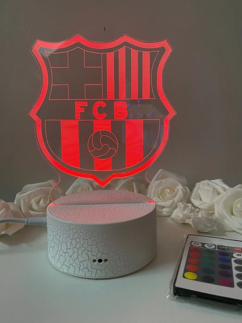 3D ACRYLIC NIGHT LED Light Football team lamp Table Desk Lamp 16 Colour ...