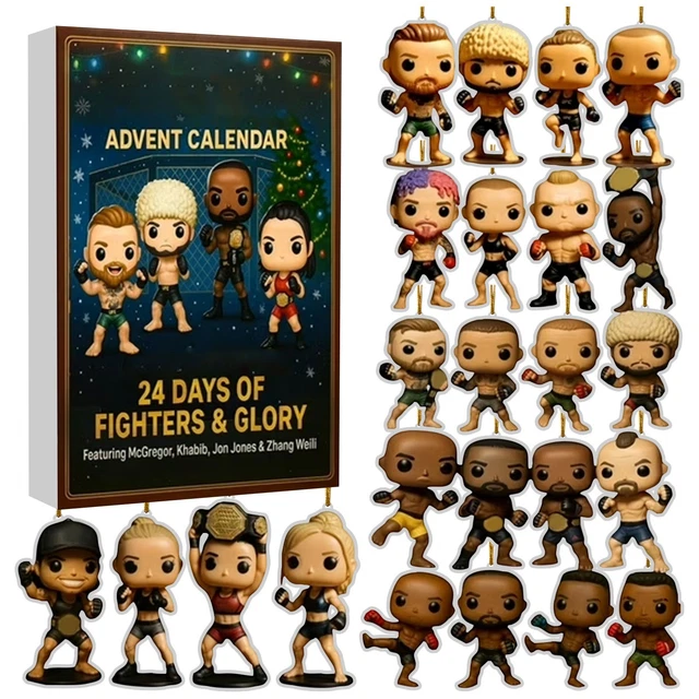 2025 2D FIGHTERS&GLORY UFC Advent Calendar Blind Box 24 Days Christmas ...