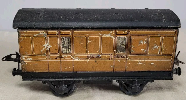 VINTAGE HORNBY LNER Guard Coach 0 Gauge Teak Metal 1 Buffer Missing ...