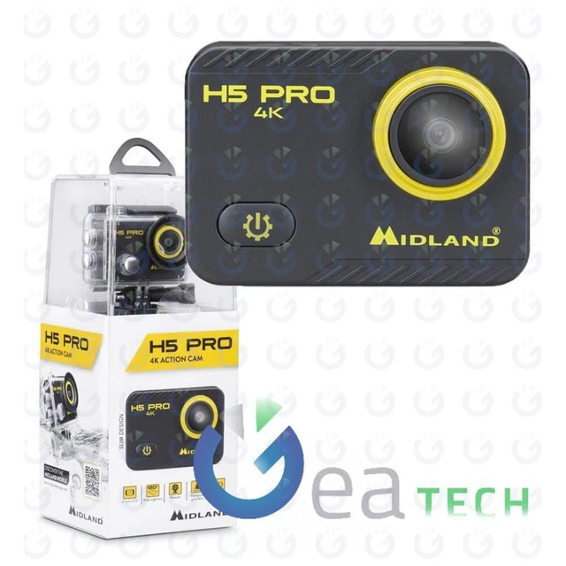 CAMÉRA D'ACTION VIDÉO 4K Originale Midland H5 Pro Wi-Fi + Étui Étanche EUR 112,21 - PicClick FR