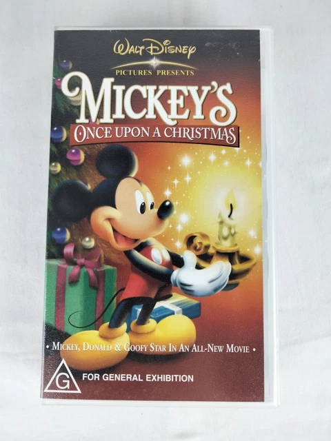 MICKEY'S ONCE UPON A Christmas VHS Video Cassette Tape Walt Disney ...