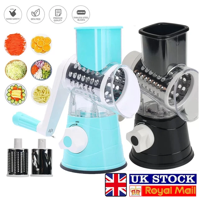 3 IN 1 Rotary Cheese Grater Vegetable Handheld Fruit Vegetable Slicer ...
