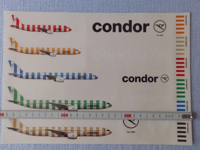 CONDOR AIRLINES AUFKLEBER Sticker Set 2023 Airbus Boeing Logo EUR 14,99 ...