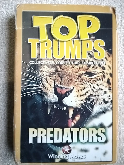 VINTAGE TOP TRUMPS Predators (Complete Game 32 Cards) 2003 Pack ...