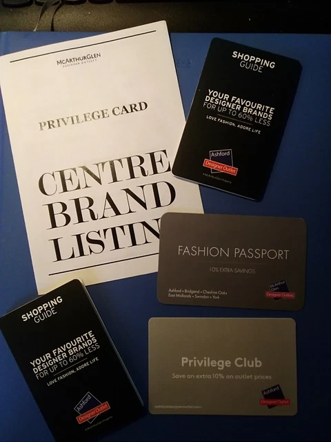 ASHFORD MCARTHUR GLEN DESIGNER OUTLET 2014/15/18 Privilege Cards and ...
