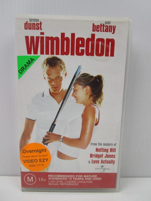 WIMBLEDON, KIRSTEN DUNST, Paul Bettany, VHS Tape, Vintage Video, Movie ...