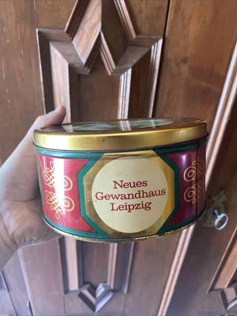 PUZZLE GEWANDHAUS LEIPZIG DDR selten Eröffnung 800 Teile Blechdose ...