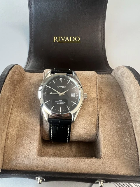 RIVADO HERRENUHR EDELSTAHL 40 mm Klassik schlicht edel Datum 5 Bar ...