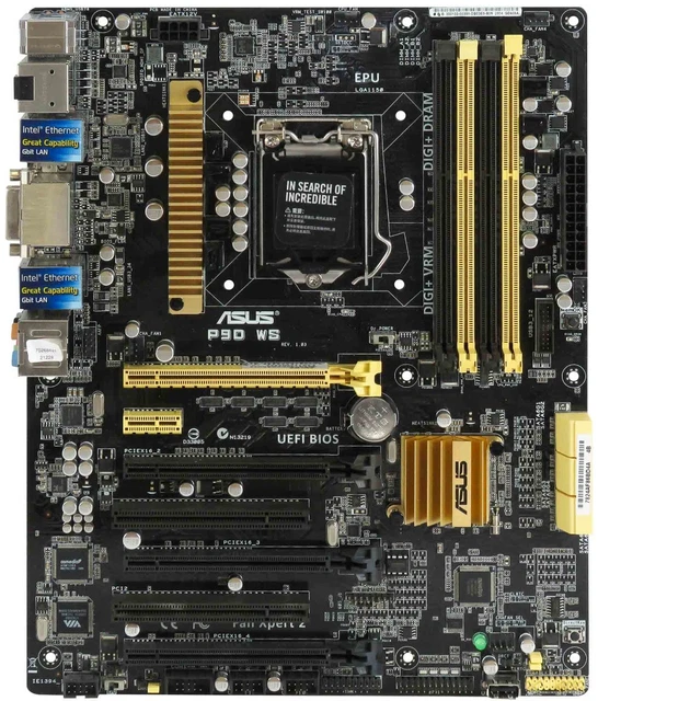 ASUS P9D WS Motherboard Socket LGA1150 DDR3 INTEL C226 PCIe PCI ATX £ ...