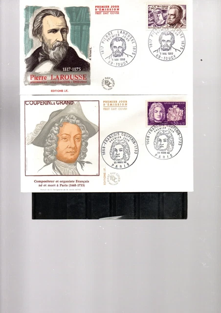 LOT DE 2 Enveloppes 1Er Jour France 1968 EUR 1,90 - PicClick FR