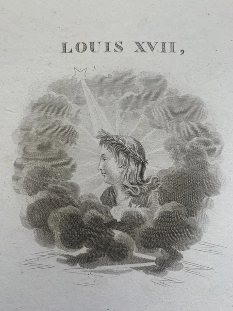RARE PORTRAIT LOUIS XVII Louis-Charles de France Dauphin Révolution ...
