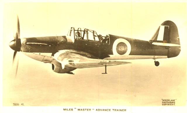 RARE ‘AEROPLANE’ PHOTOGRAPH Of A Miles Master Advanced Trainer. £1.25 ...