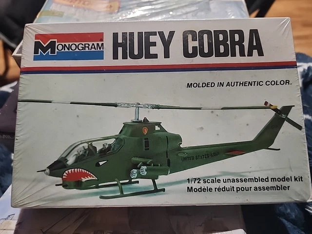 MONOGRAM 5000 HUEY COBRA 1/72 scale MODEL KIT AH-1G NEW Sealed $24.99 ...