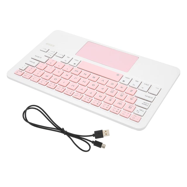 (PINK) WIRELESS KEYBOARD Multi Touch Touchpad Keyboard Rechargeable £18 ...