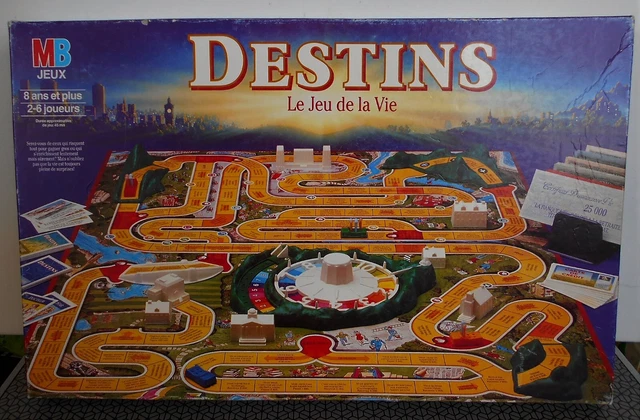 JEU SOCIETE VINTAGE MB DESTINS LE JEU DE LA VIE de 1992 QUASI COMPLET ...