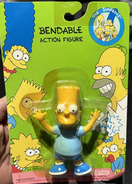 THE SIMPSONS BART Simpson Bendable Action Figure Jesco 1990 Vintage New ...