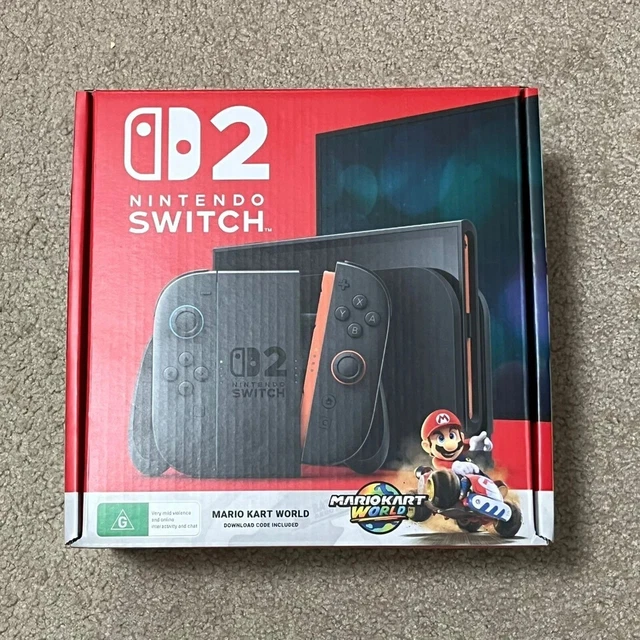 NINTENDO SWITCH 2 Console + Mario Kart World Bundle Black Brand New IN ...