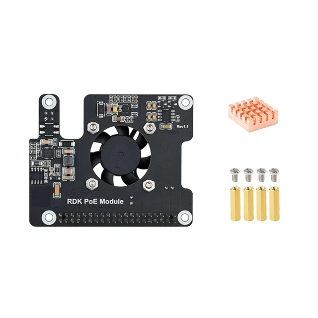 FOR RDK X5 PoE Expansion Board 802.3af/ High Ethernet with Cooling Fan ...