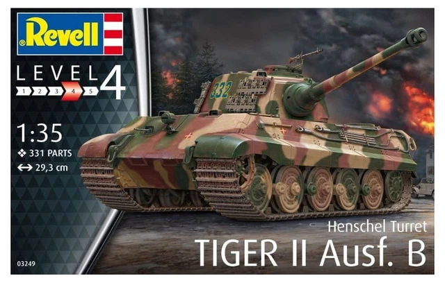 REVELL 03249 HENSCHEL Turret Tiger II TANK SCALE 1/35 NEW EUR 31,92 ...