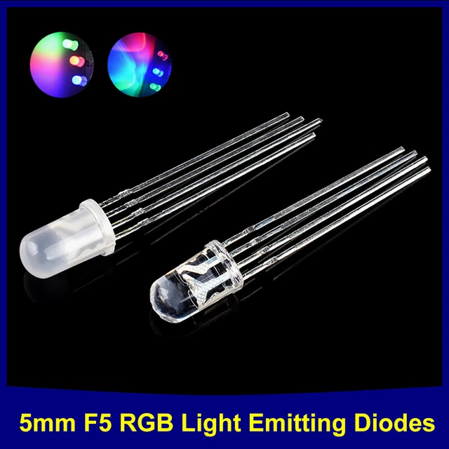 F5 5MM LED Licht Emittierende Diode RGB Diffus / kar Len Ultra Bright 4 ...