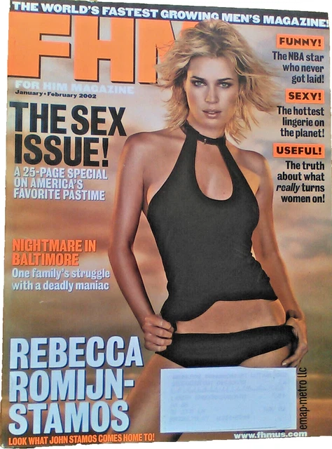 FHM MAGAZINE JANUARY/FEBRUARY 2002 with REBECCA ROMIJN on cover, BRAND NEW £7.37 - PicClick UK