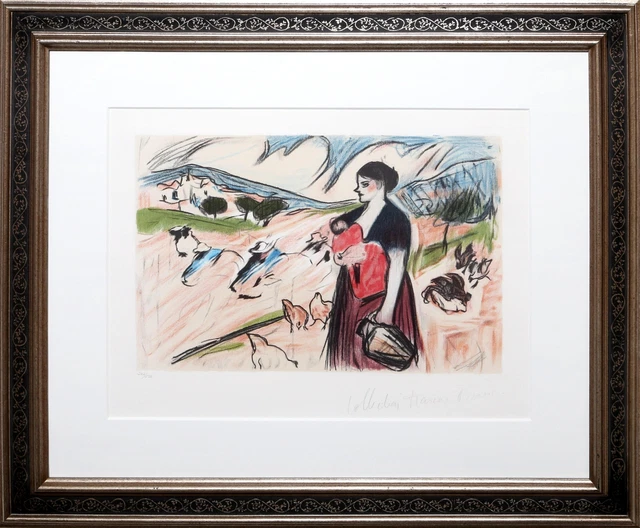 PABLO PICASSO, PAYSANNE Et Son Enfant, Lithographie Auf Arches-Papier ...