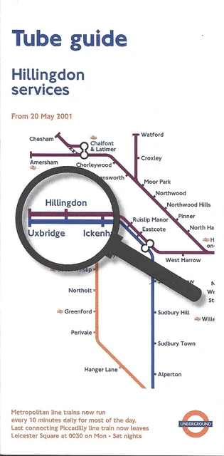 LONDON UNDERGROUND TUBE Guide - Hillingdon Services - May 2001 £1.04 ...