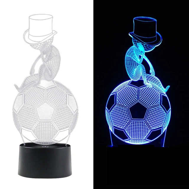 FOOTBALL LED LIGHT Touch Control Table Lamp 3d Night Lamps for Bedrooms ...