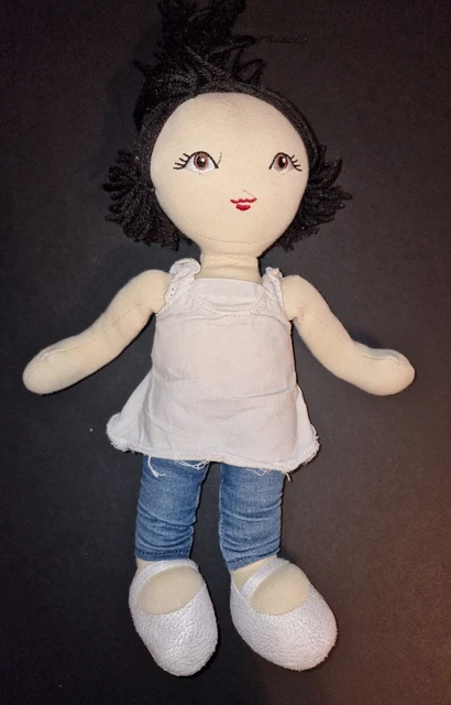 POSH PAWS LITTLE Us Ruby Rag Doll Jeans And White Top 13" Soft Toy VGC ...
