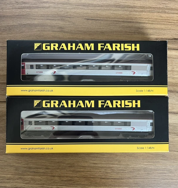 GRAHAM FARISH CROSS Country MK3 Coaches X2 374-405 N Gauge £42.50 ...