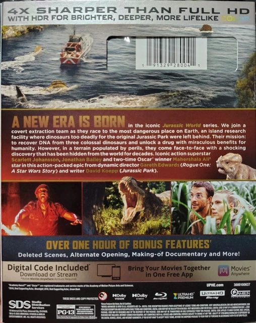 JURASSIC WORLD REBIRTH (4K UHD, Blu-ray, Digital, 2025) NEW W/SLIPCOVER $39.76 - PicClick CA