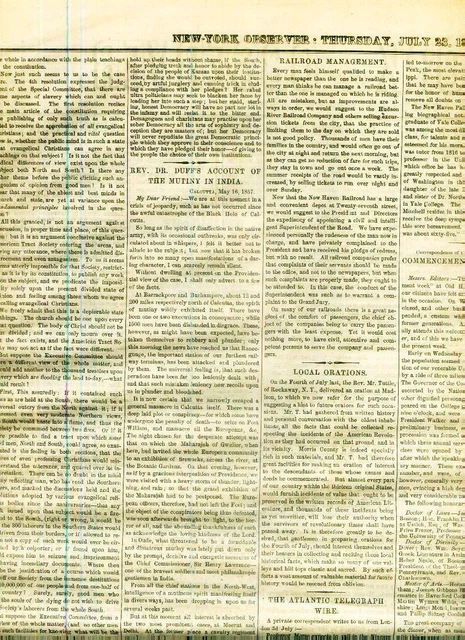 NEWSPAPER INDIA SEPOY Rebellion British East India Company "Animal Fat ...