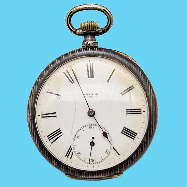 ANTIQUITÉ 1910 MONTRE gousset tocante Movado argent Grand Prix Jury Bruxelles EUR 224,00 ...