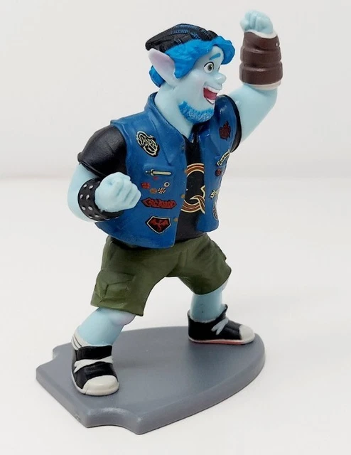 DISNEY PIXAR ONWARD Barley Lightfoot Blue Elf 4” PVC Cake Topper Figure ...