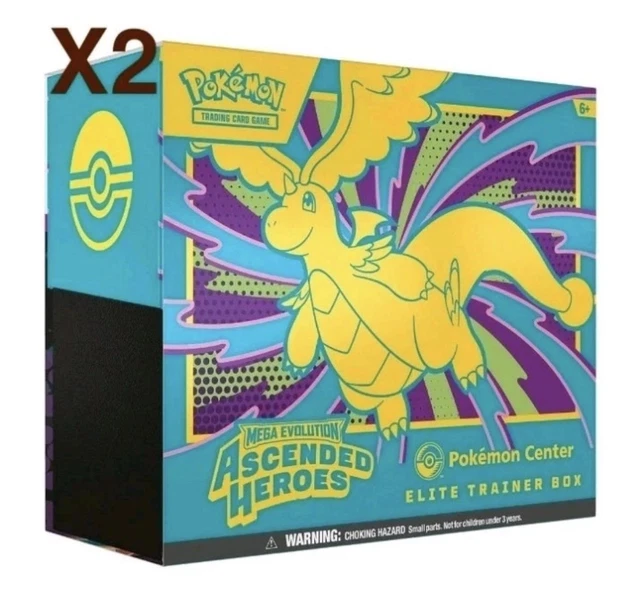 POKÉMON TCG: MEGA Evolution-Ascended Heroes POKEMON CENTER ETB x2 ...