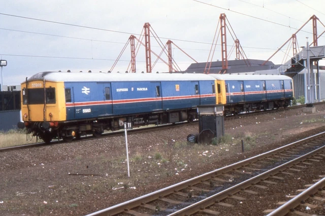 35MM RAILWAY SLIDE: COLOUR-RAIL: DE 1177: CLASS 128: PARCEL CARS 55978 ...