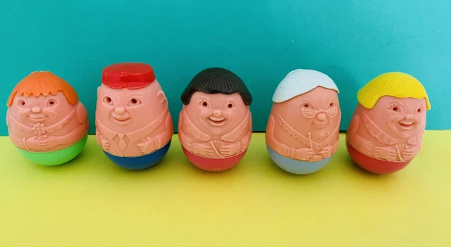 VINTAGE TOYS 1970S Airfix Weeble Family Set Of 5 Figures Including ...