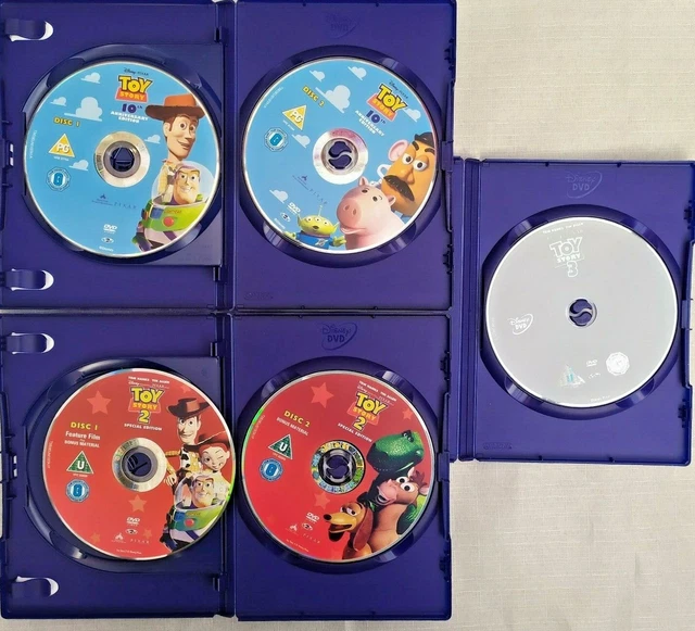 DISNEY PIXAR TOY Story 1 2 & 3 DVDs Films Trilogy Bundle Set of Movies ...