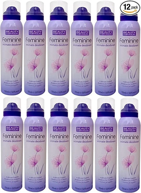 12 X BEAUTY Formulas Feminine Intimate Fragrant Deodorant Spray 150ml £ ...