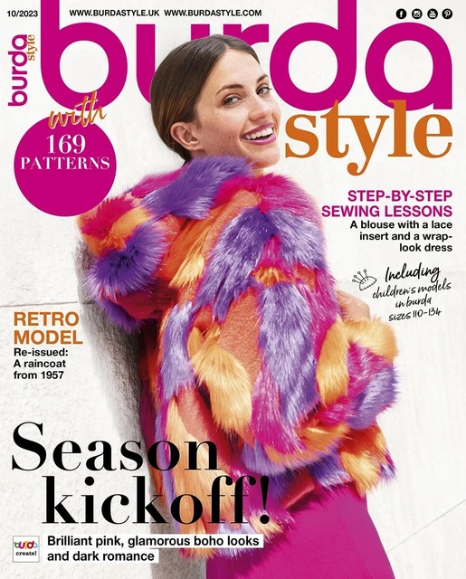 BURDA STYLE MAGAZINE October 2023 European Fashion Sewing Patterns ...