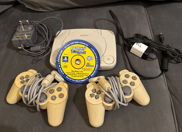 SONY PS1 PLAYSTATION 1 PSOne Slim Console (SCPH-102 PAL) 2 Controllers ...