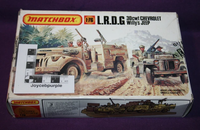 MATCHBOX LRDG 30CWT Chevrolet truck & Willy’s JEEP 1:76 scale model kit ...