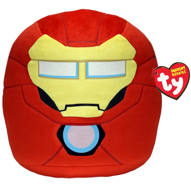 TY MARVEL AVENGERS Iron Man Squish-A-Boo 10 Inches Licensed Squishy ...