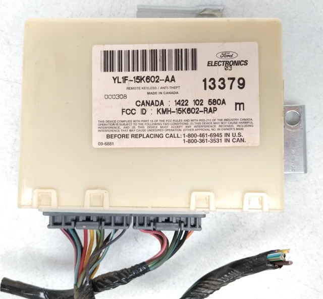 YL1F-15K602-AA FORD 1998-2001 F150 Keyless Entry Module 1999 2000 ...