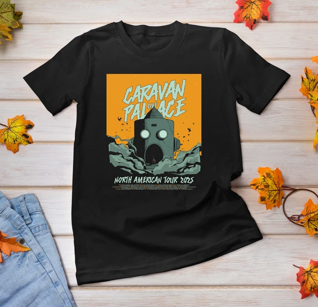 CARAVAN PALACE 2025 North American Tour Black T Shirt All Size S-5XL ...
