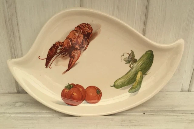 VINTAGE SANDYGATE POTTERY Devon 1950/60’s Shaped Dish £6.50 - PicClick UK