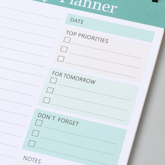 MEMO PAD AGENDA Book Daily Task Planner Memorandum Memo Note To Do List ...
